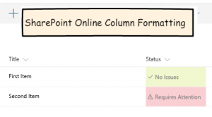 SharePoint Online Column Formatting – Frank Stadler